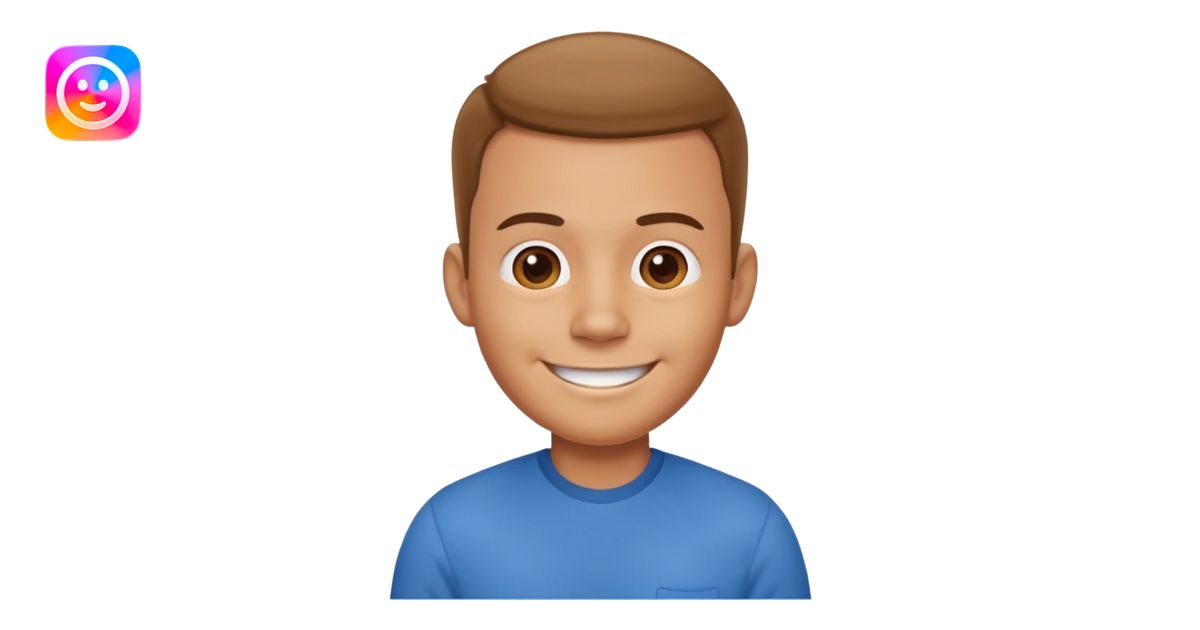 very big head and small body proportion male cartoon emoji | AI Emoji ...
