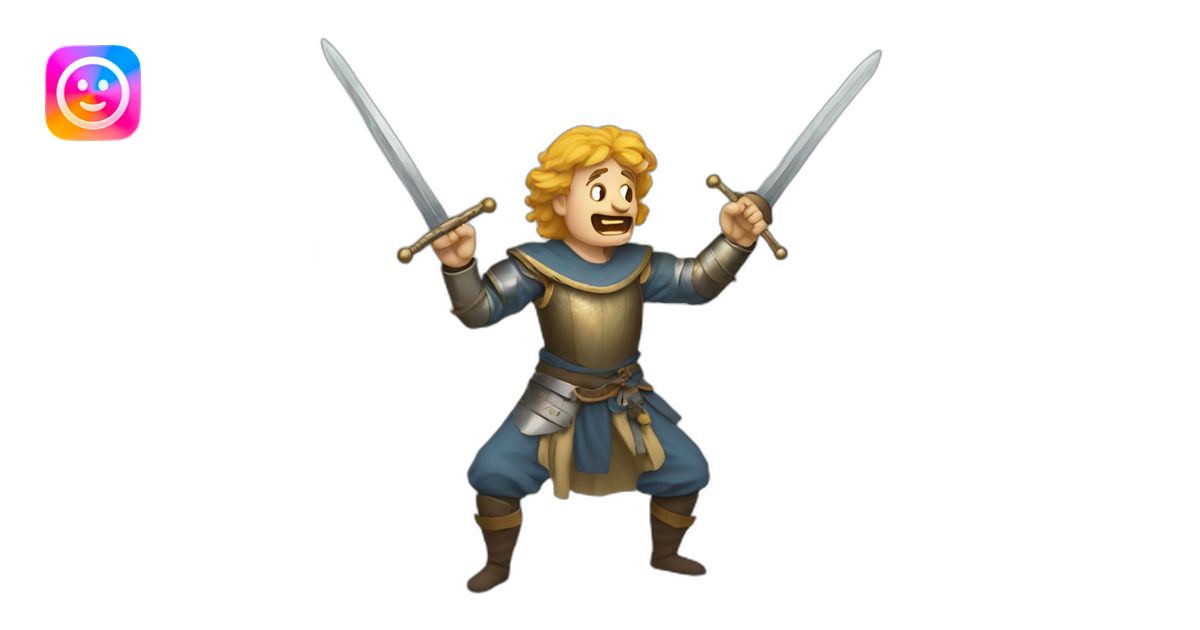 medieval sword-swallower emoji | AI Emoji Generator