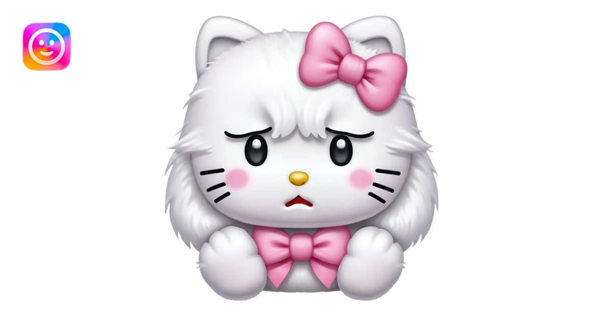 Hello kitty crying emoji | AI Emoji Generator