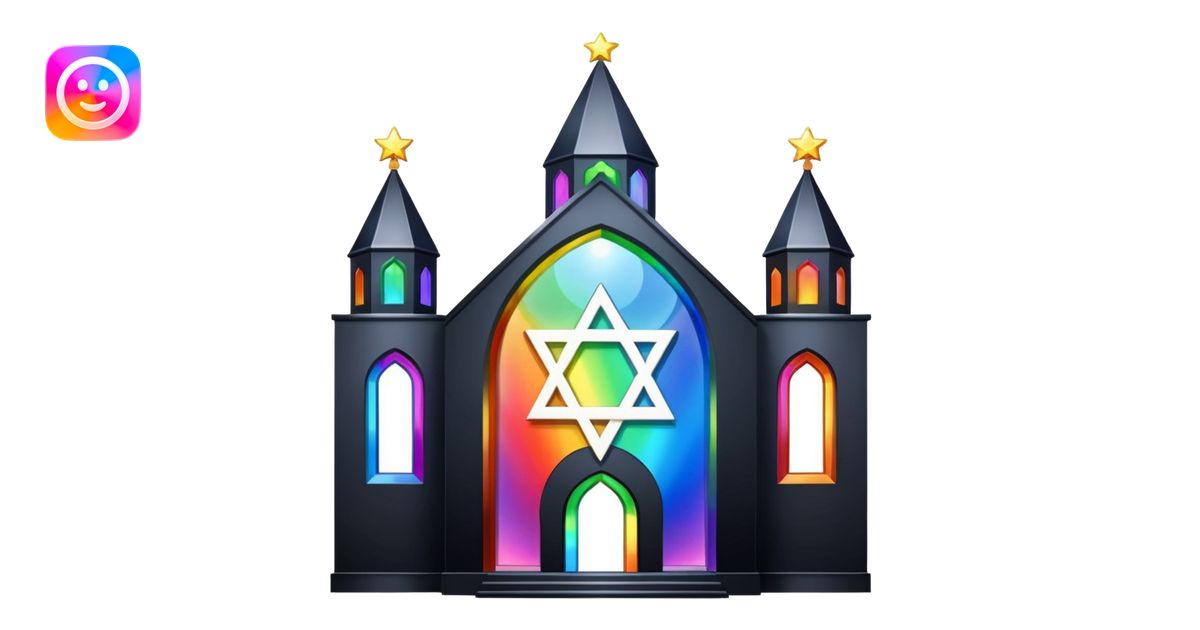 jewish synagogue temple in dark goth aesthetic style with black ...