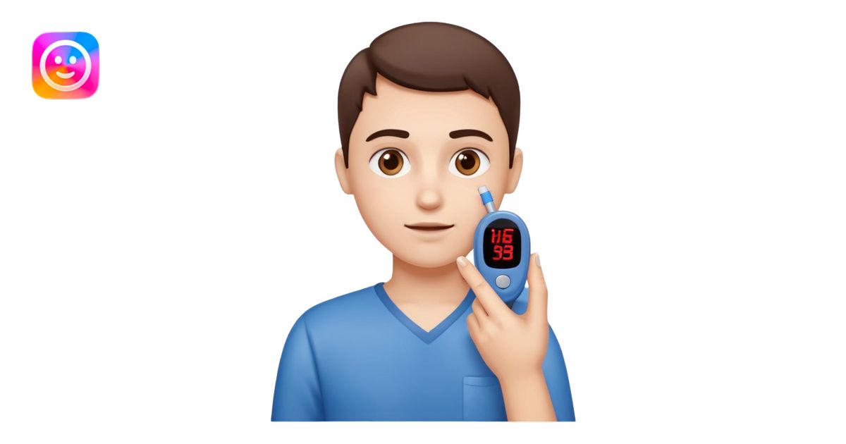 diabetes meter hand test finger blood emoji | AI Emoji Generator