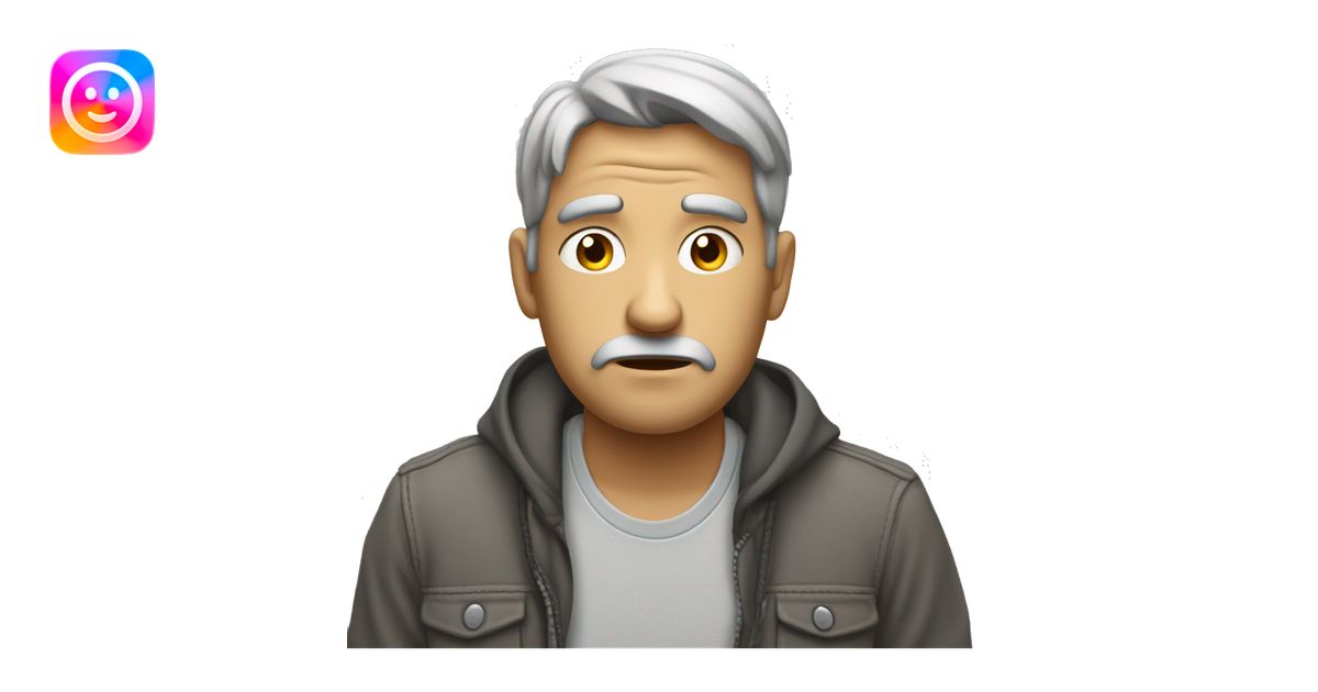 sad poor man with long empty pockets emoji | AI Emoji Generator