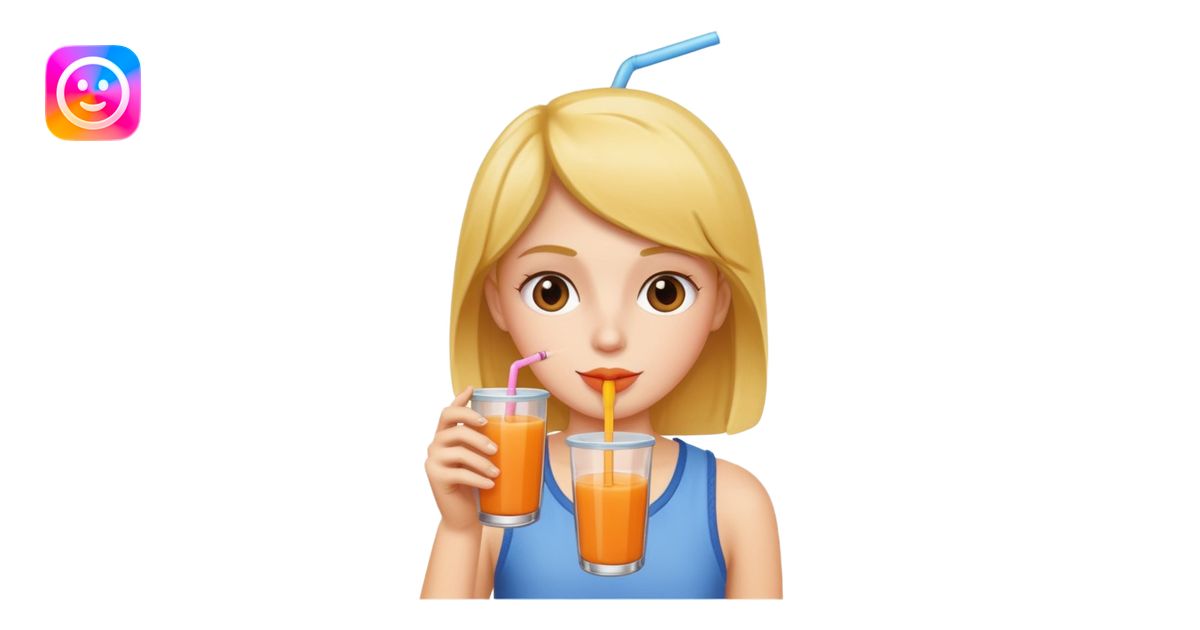 PERSON HAVING JUICE emoji | AI Emoji Generator