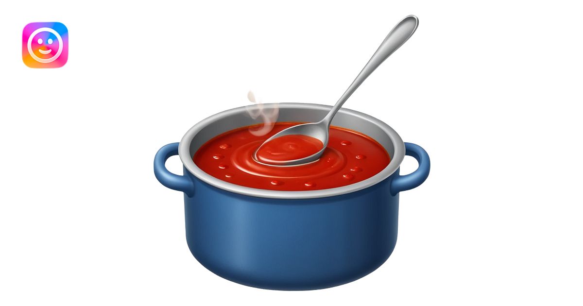 pentola con sugo da mescolare emoji | AI Emoji Generator