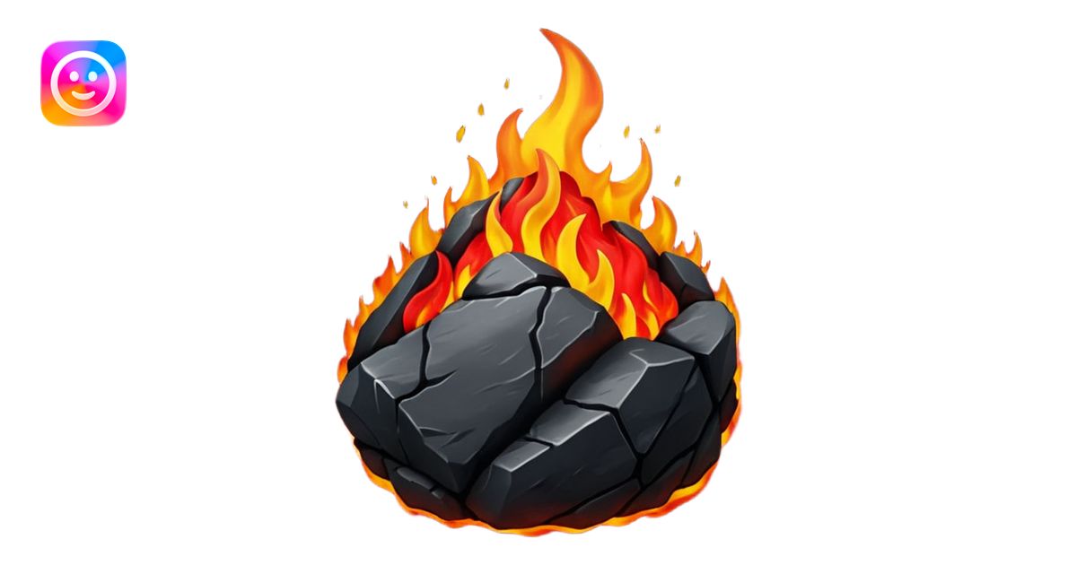 single burning coal emoji | AI Emoji Generator