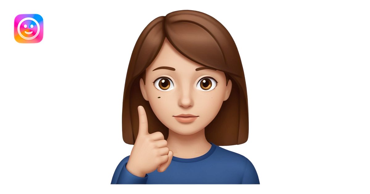 finger pointing left under nose emoji | AI Emoji Generator