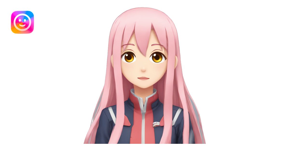 Darling in the Franxx zero two adorable emoji | AI Emoji Generator