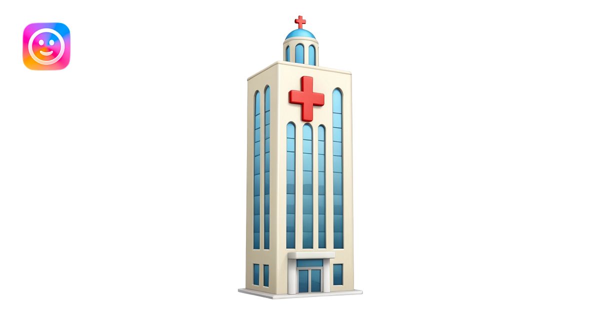 ivory tower with hospital first aid cross on it emoji | AI Emoji Generator