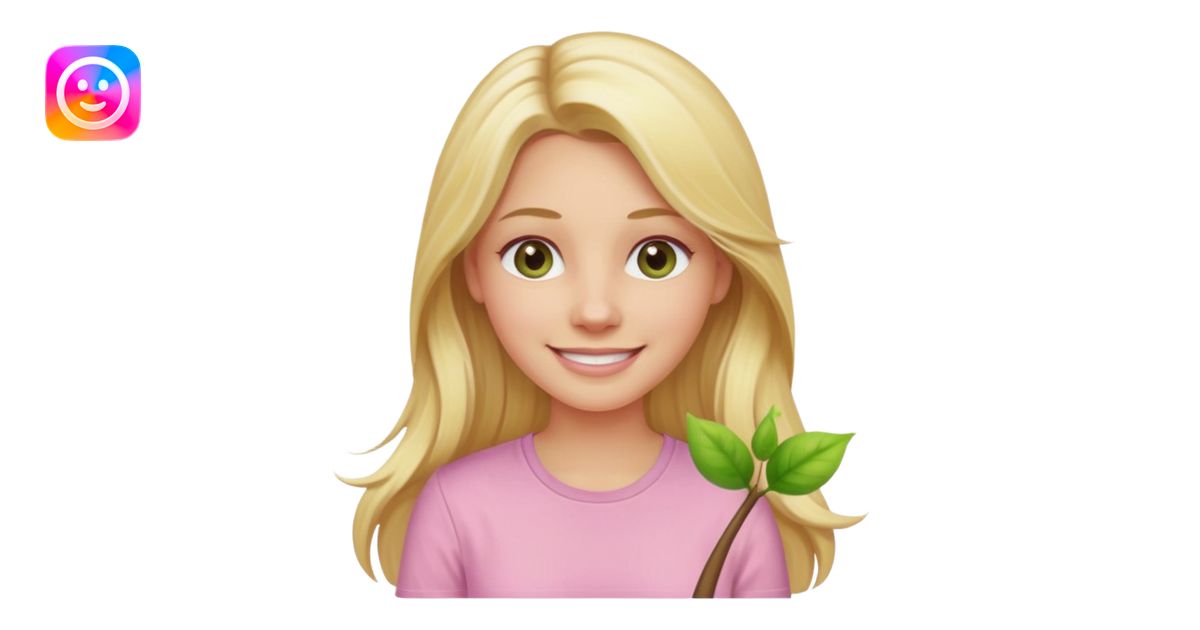 blonde with long hair and swamp-colored eyes, wearing a pastel pink ...