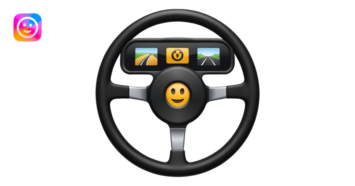 Volant de course rectangulaire emoji | AI Emoji Generator