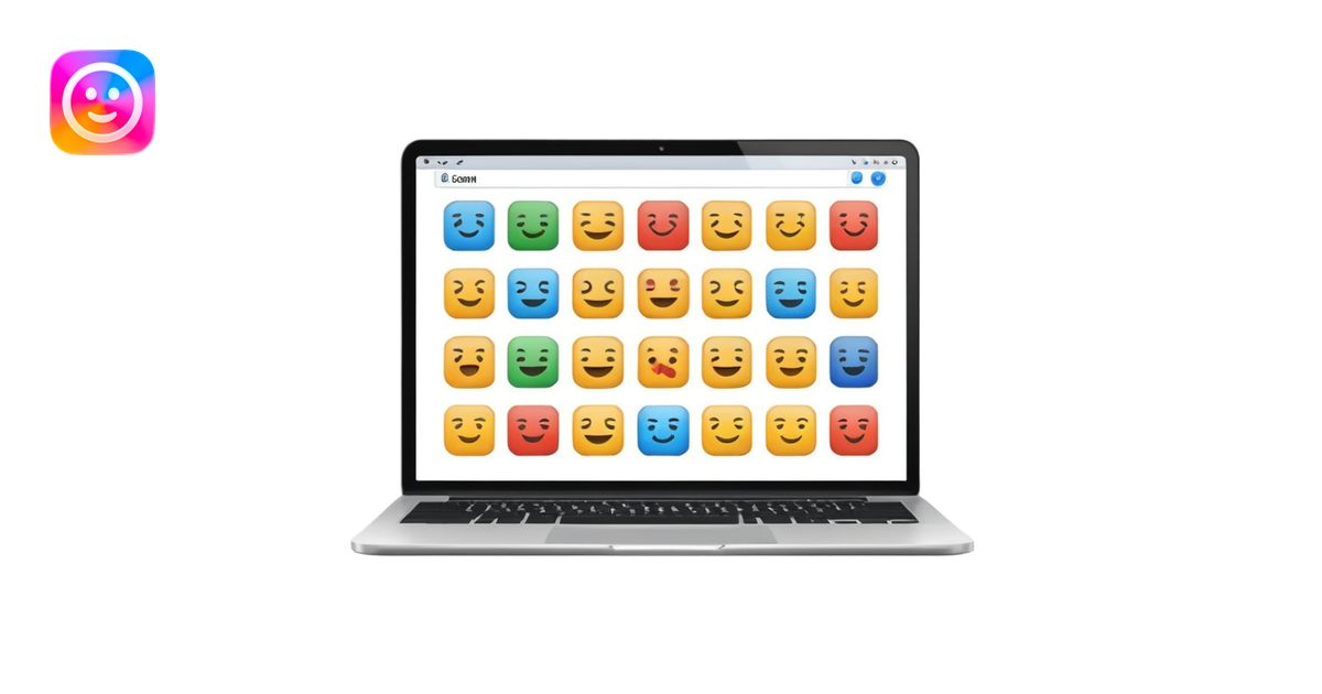 laptop emoji with website homepage on screen featuring mix of creative ...