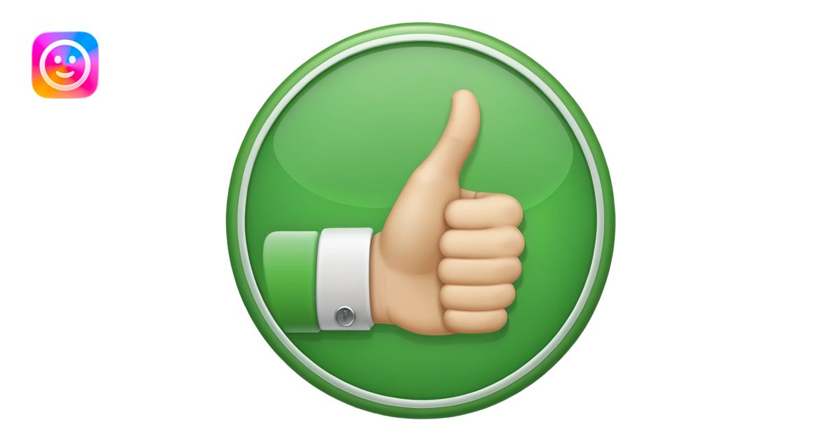 Make a plain green circle with a good sign emoji | AI Emoji Generator