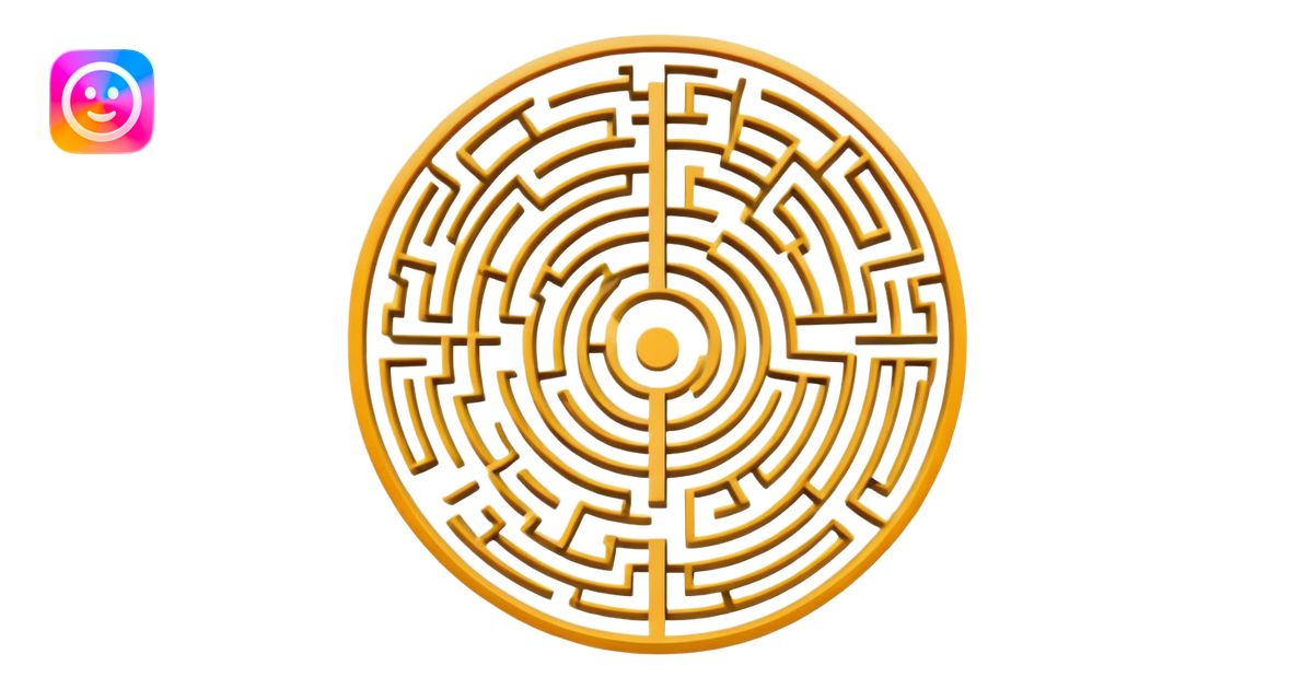 circular maze with path emoji | AI Emoji Generator