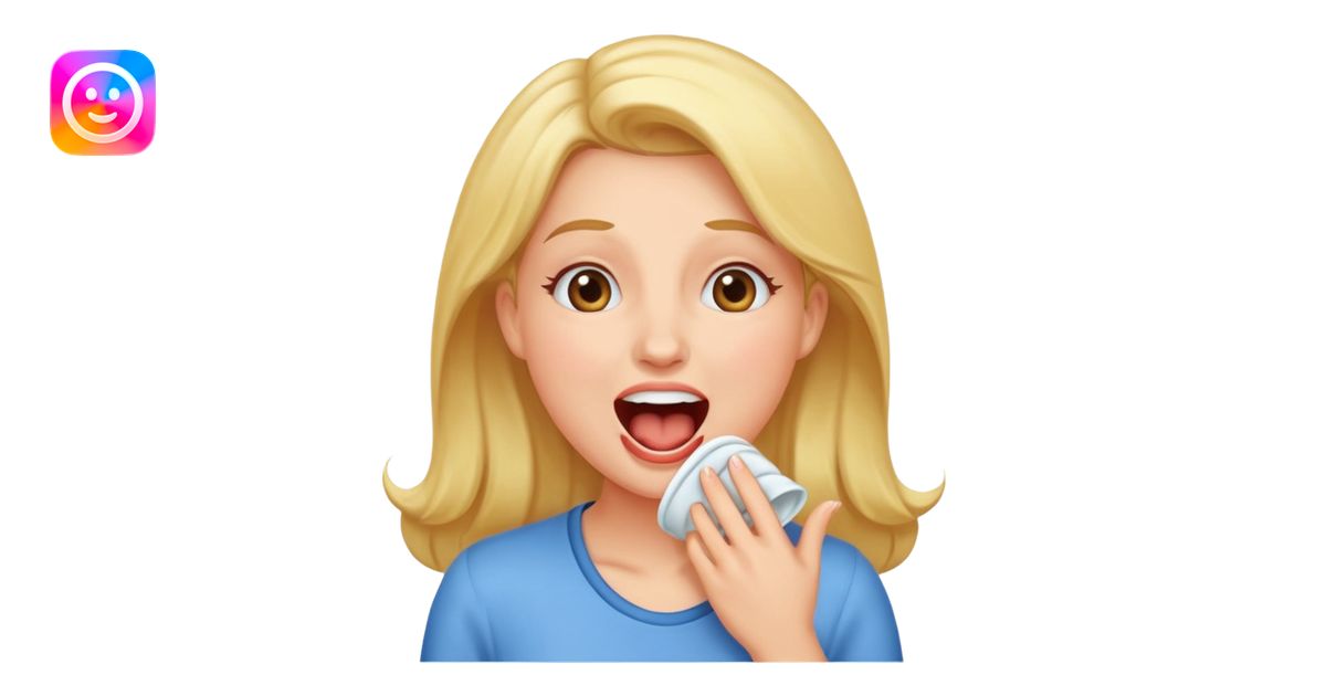 woman burping emoji | AI Emoji Generator