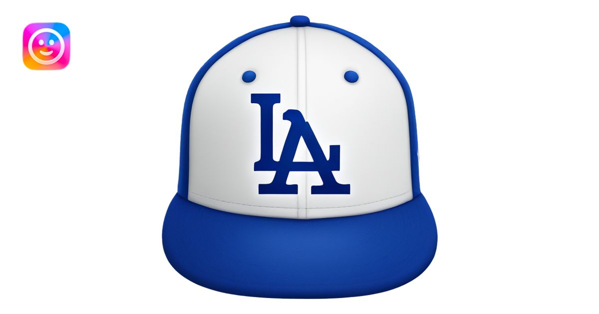 la dodgers LOGO sparking ON A HAT emoji | AI Emoji Generator