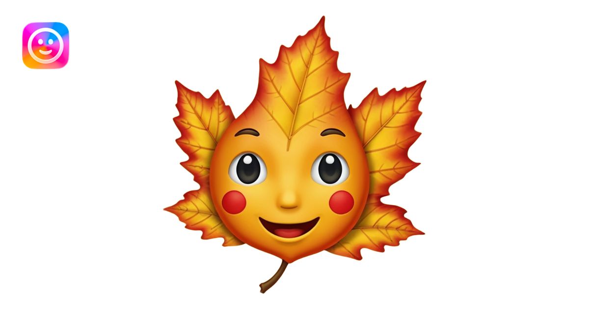 Make the background transparent and have a fall leaf with a face that ...