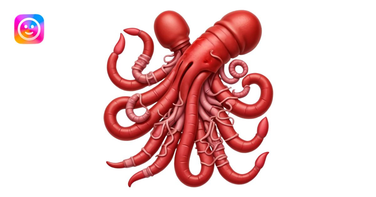 Bloody pile of intestines and organs emoji | AI Emoji Generator