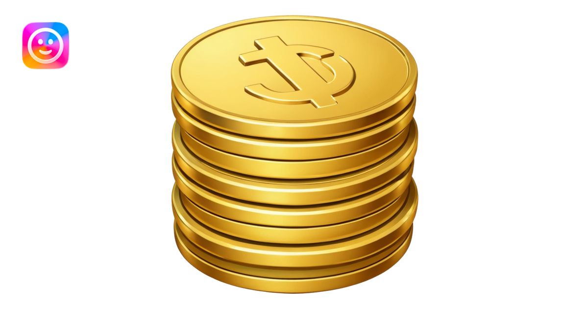 Gold coins emoji | AI Emoji Generator