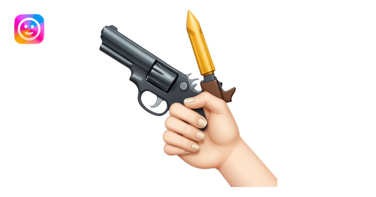 two fingers pointed like a gun emoji | AI Emoji Generator
