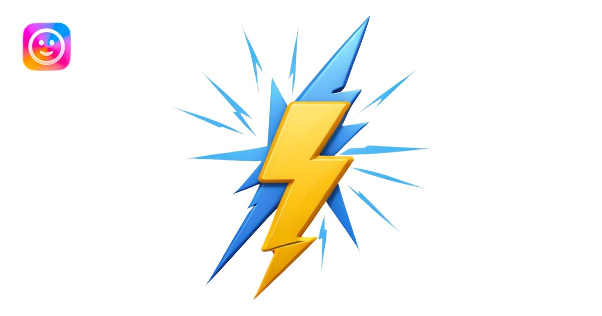 Lightning bolt combined with exclamation mark emoji | AI Emoji Generator