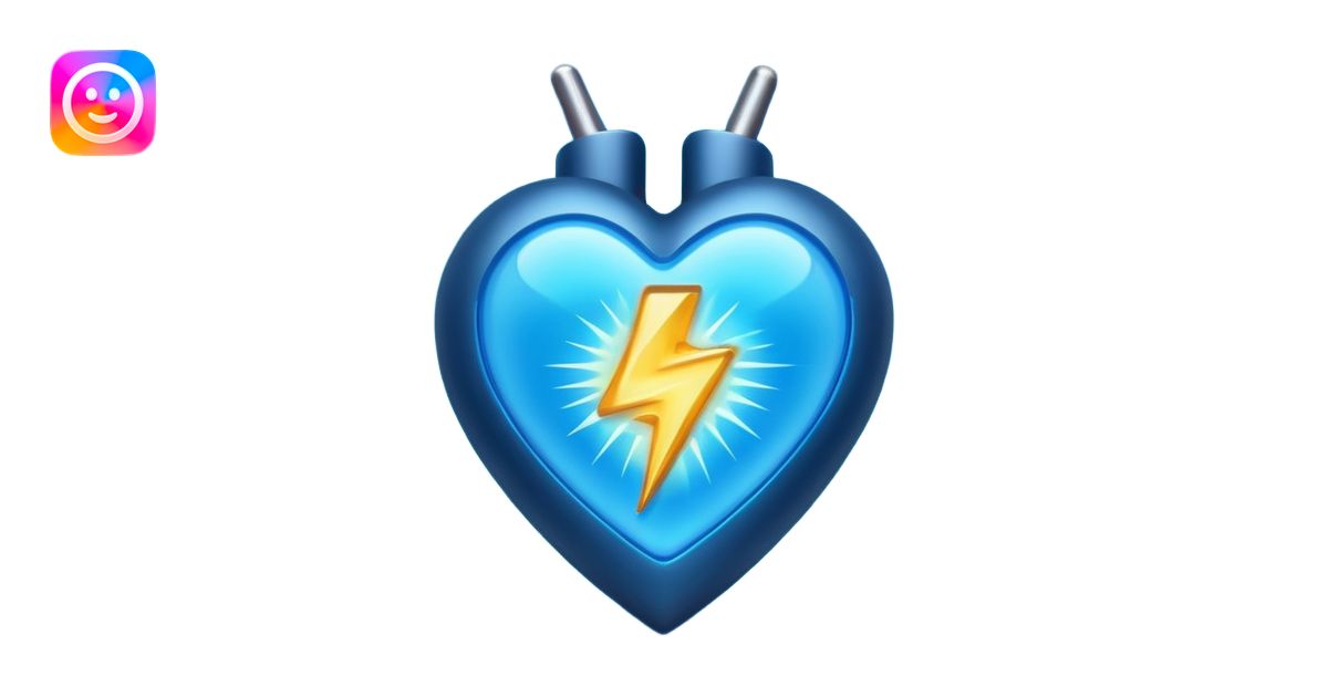 Electric electrical heart emoji | AI Emoji Generator