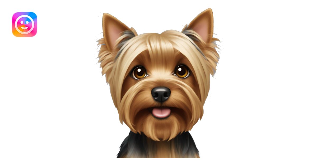 Yorkshire terrier the ears down emoji | AI Emoji Generator
