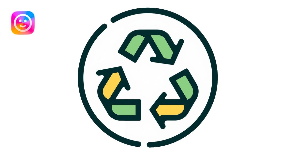 recycle symbol with arrows in a circle icon | AI Emoji Generator