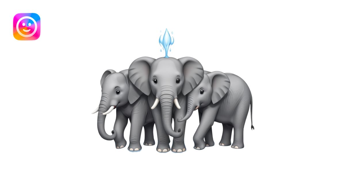 elephant family emoji | AI Emoji Generator