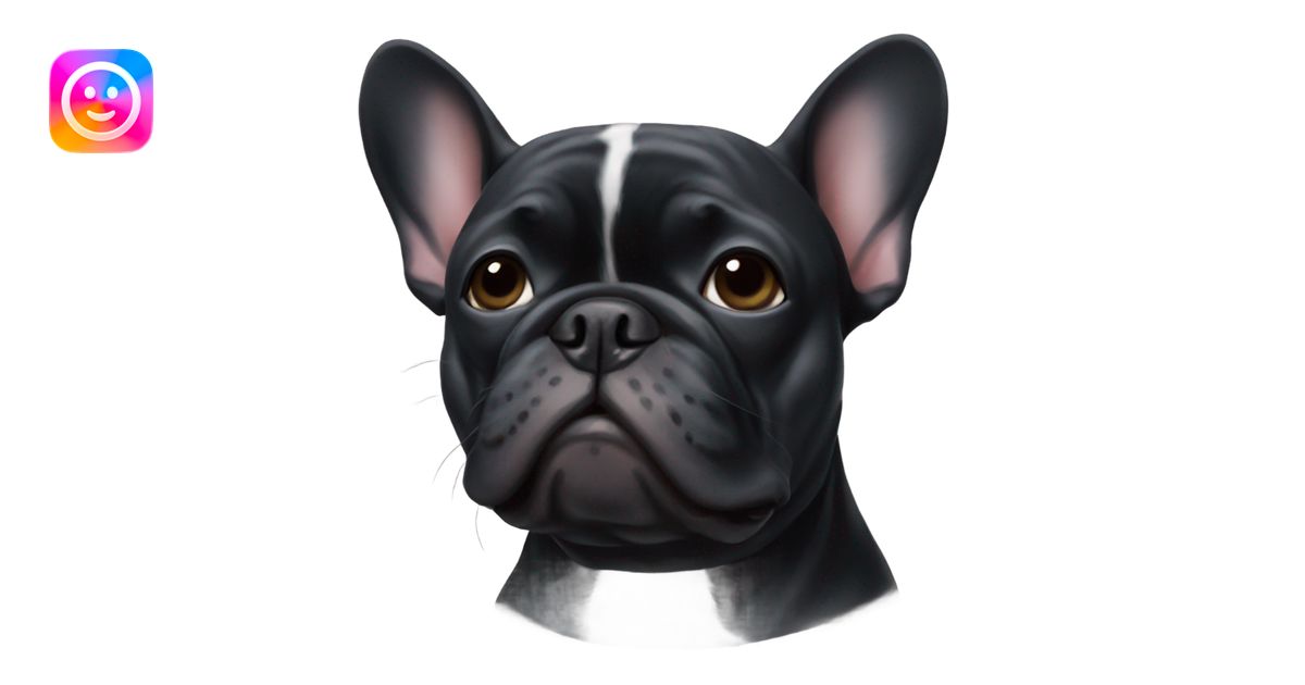 Black French bulldog emoji | AI Emoji Generator