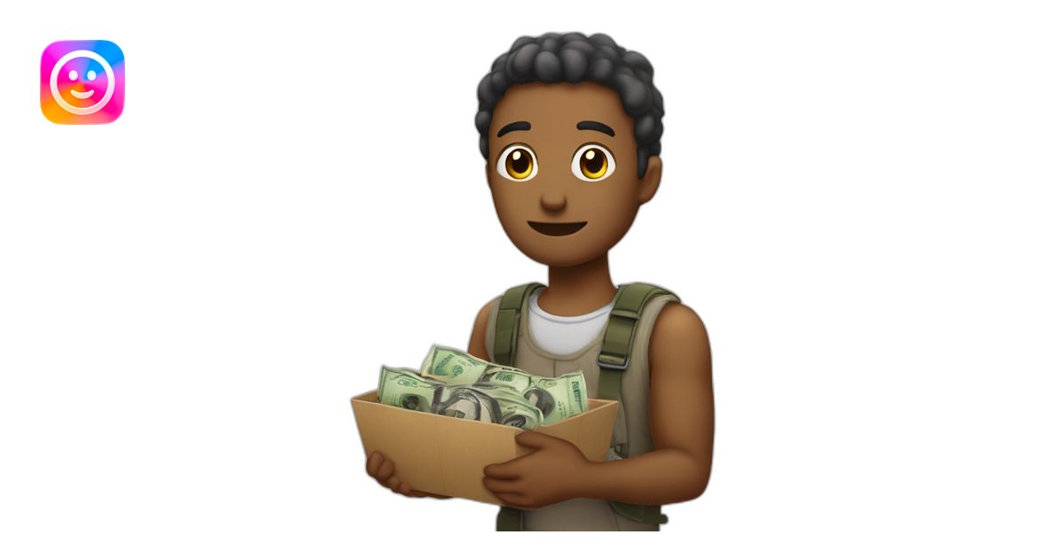 Vagabundo pidiendo dinero emoji | AI Emoji Generator