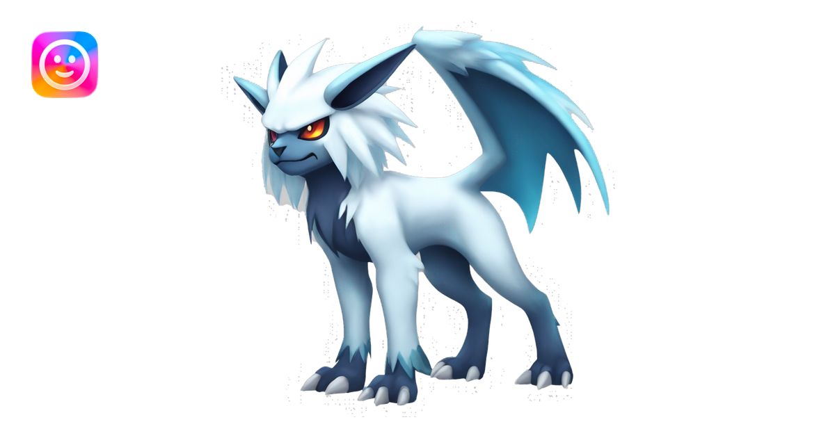 Edgy Cool Absol-Silvally-Vaporeon-Absol-Pokémon Full Body emoji | AI ...