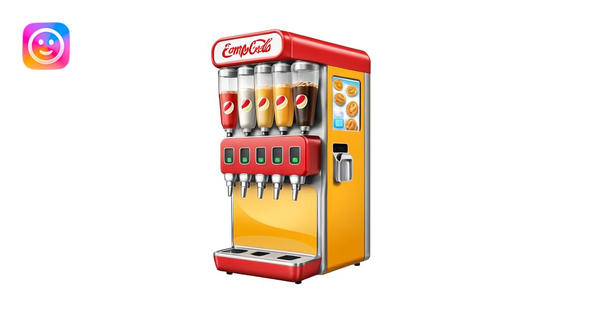 Digital soda dispenser in a fast food restaurant emoji | AI Emoji Generator