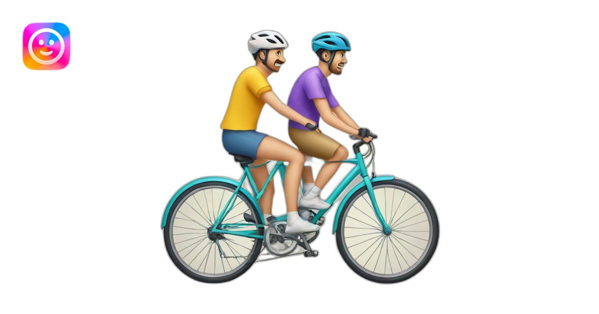 Bicicleta tandem colores emoji | AI Emoji Generator
