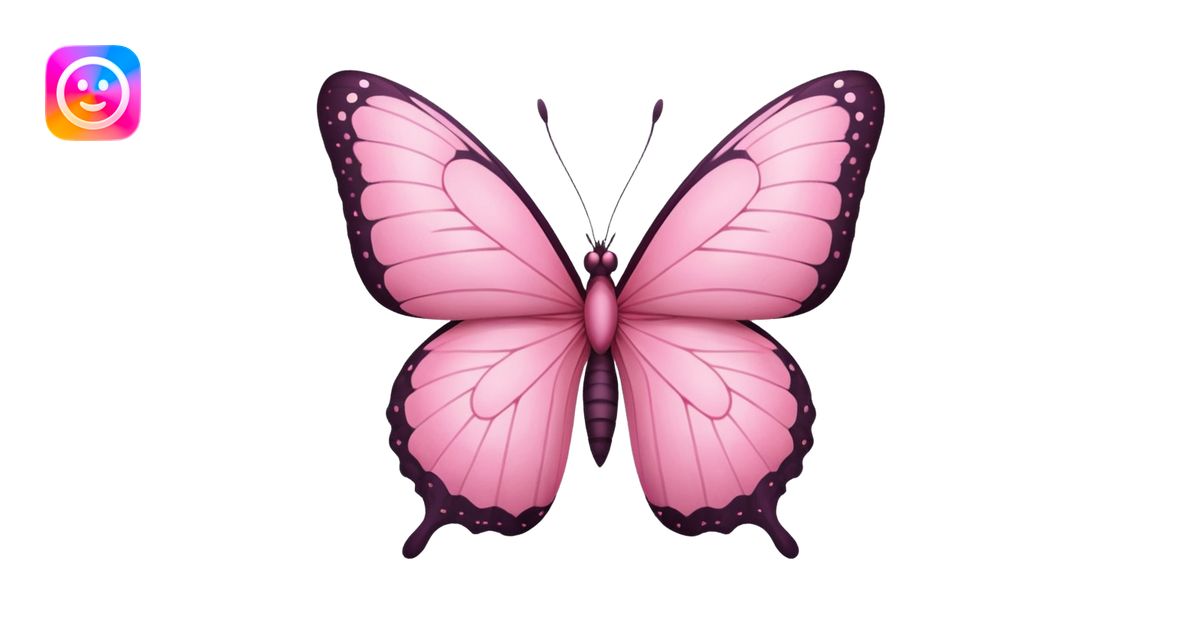 Pink butterfly emoji | AI Emoji Generator