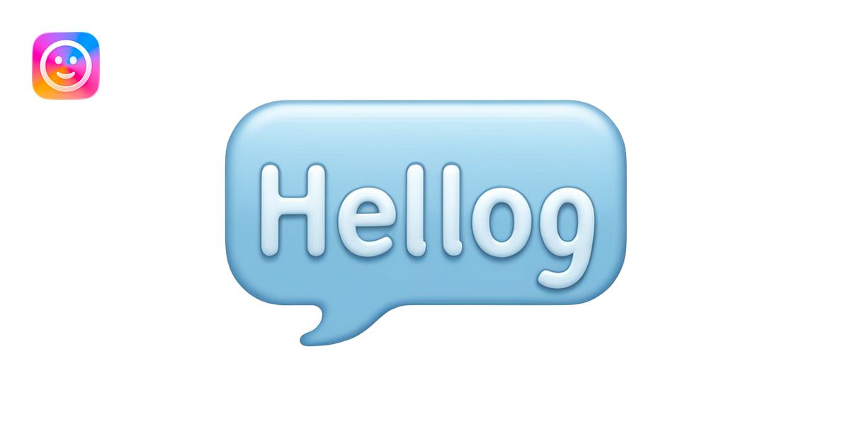 Light Blue “ hello January “ word emoji | AI Emoji Generator