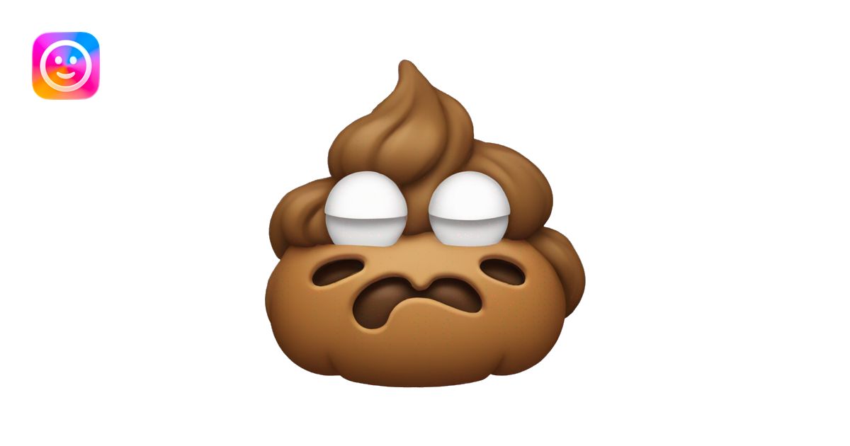 A logo with a poop, having a king krown emoji | AI Emoji Generator