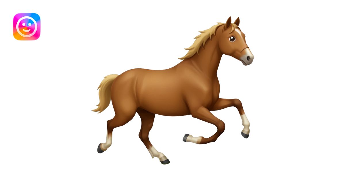 a horse escaping from the paddock emoji | AI Emoji Generator