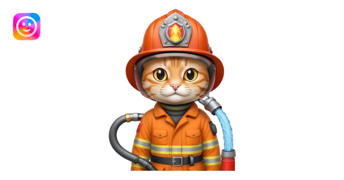 Fireman Cats emoji | AI Emoji Generator