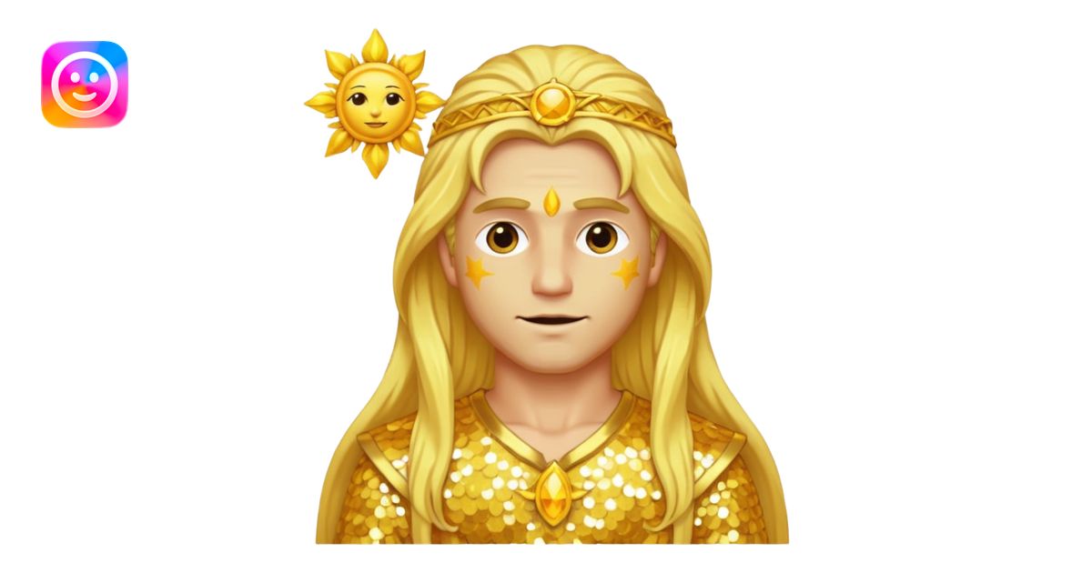 Sol, God of Sun from Gods and Goddesses with long golden blonde hair ...