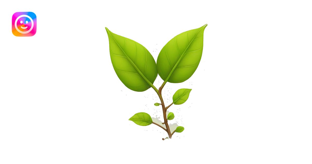a twig sprouting new leaves emoji | AI Emoji Generator