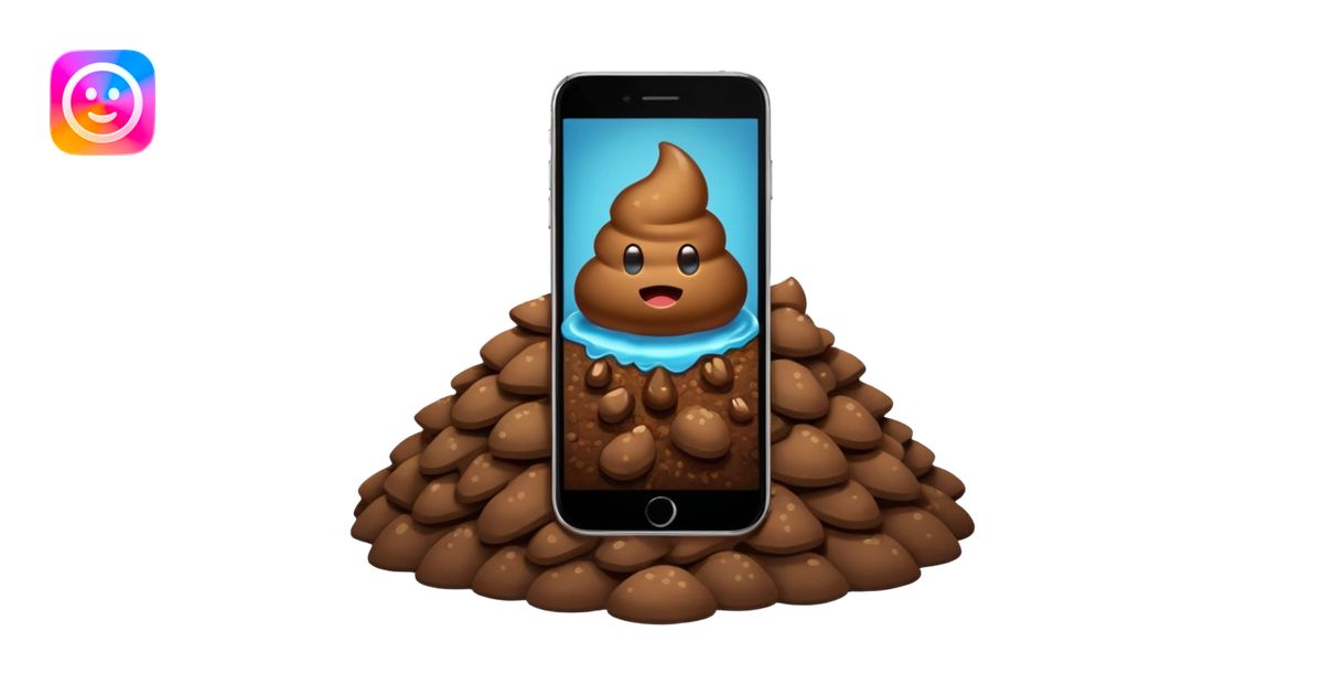 plain Pile of Poo on iOS emoji | AI Emoji Generator