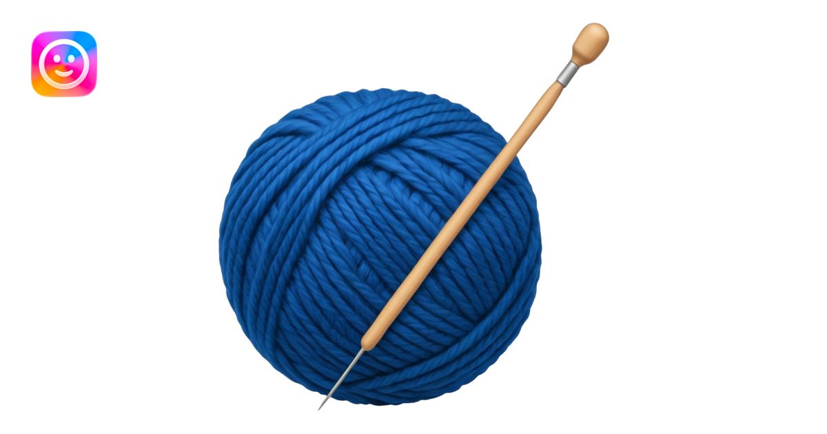 ball of wool with a knitting needle emoji | AI Emoji Generator