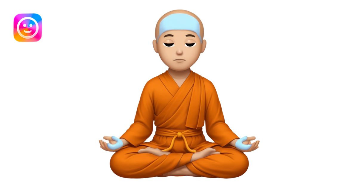 monk meditating in a peaceful way emoji | AI Emoji Generator