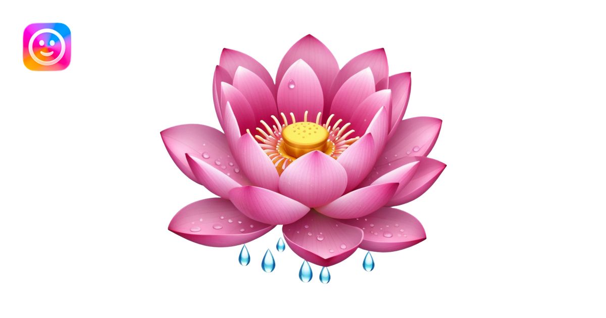 lotus flower with sparkles emoji | AI Emoji Generator
