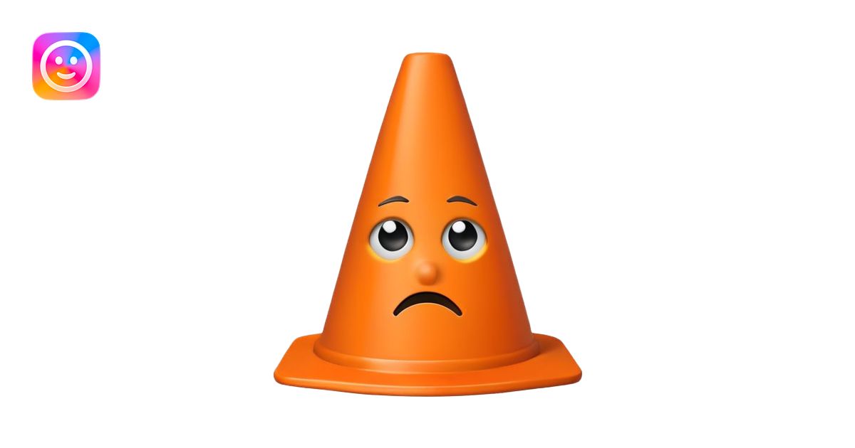 Emo Traffic Cone emoji | AI Emoji Generator