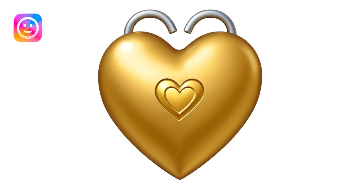 Golden heart with a dollars pattern on it emoji | AI Emoji Generator