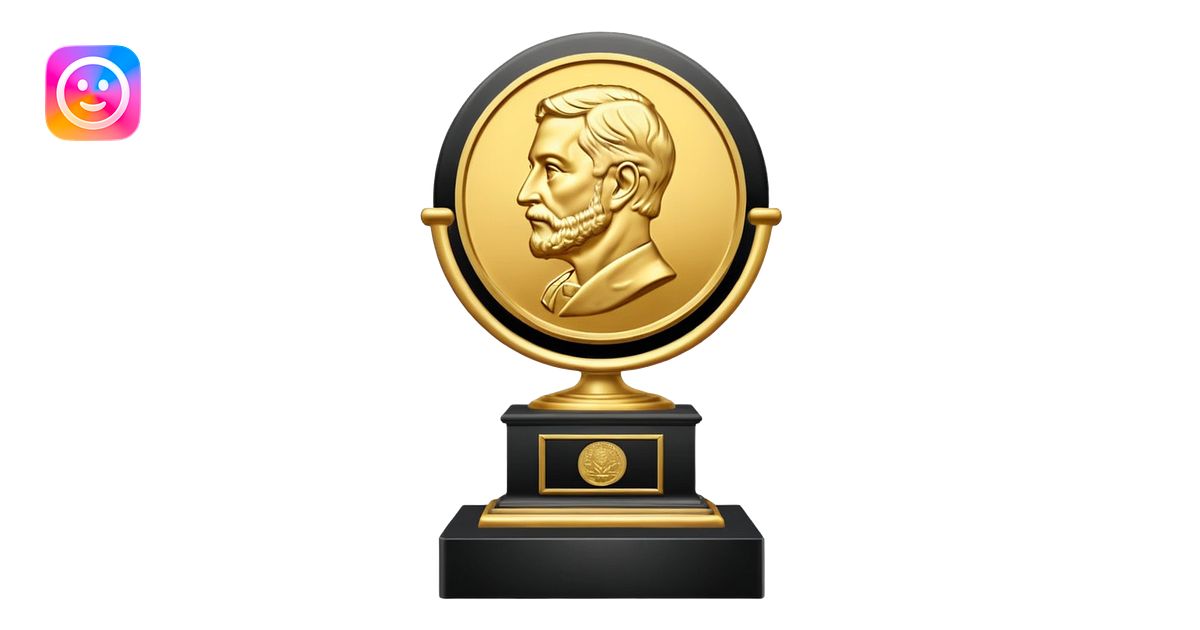 nobel prize medal on the pedestal emoji | AI Emoji Generator