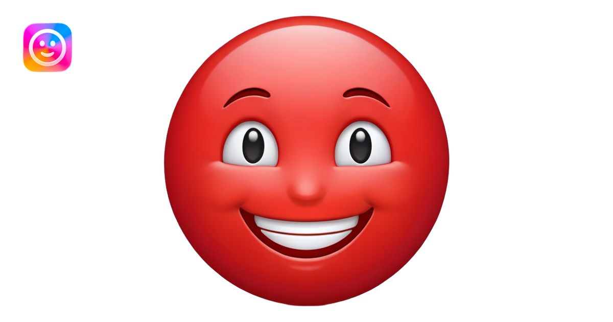 red smiling face emoji emoji | AI Emoji Generator