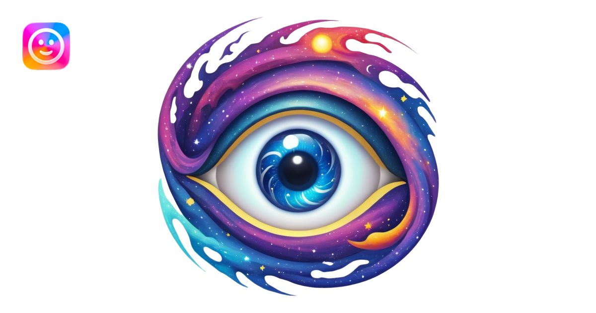 🌌👁️ Cosmic Eye – Seeing into the multiverse. emoji | AI Emoji Generator