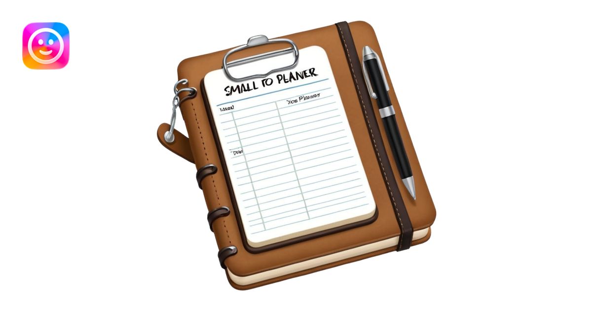 mini to-do planner emoji | AI Emoji Generator